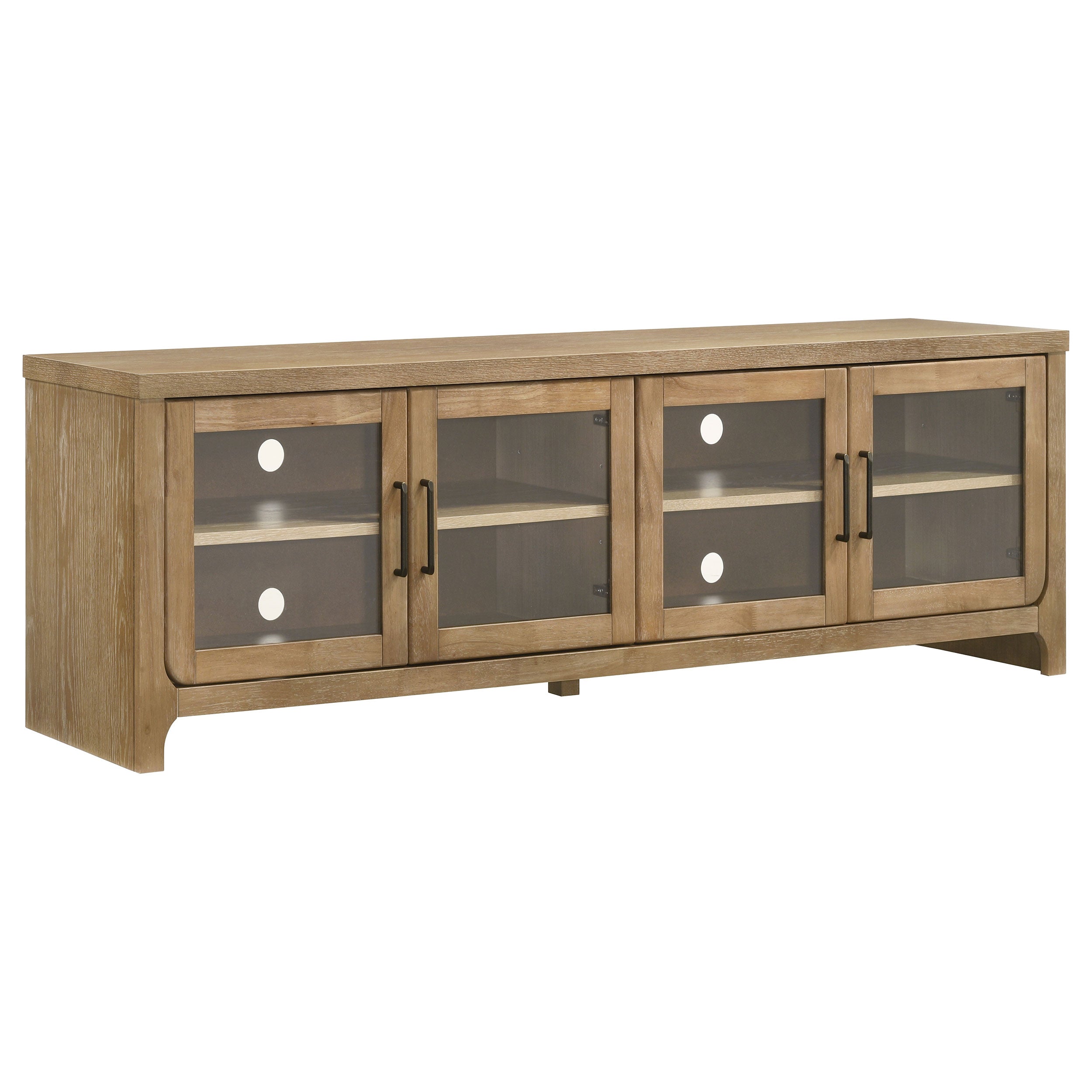 Shop Brenham 79-inch 4-door TV Stand Media Console Washed Oak at JB's ...