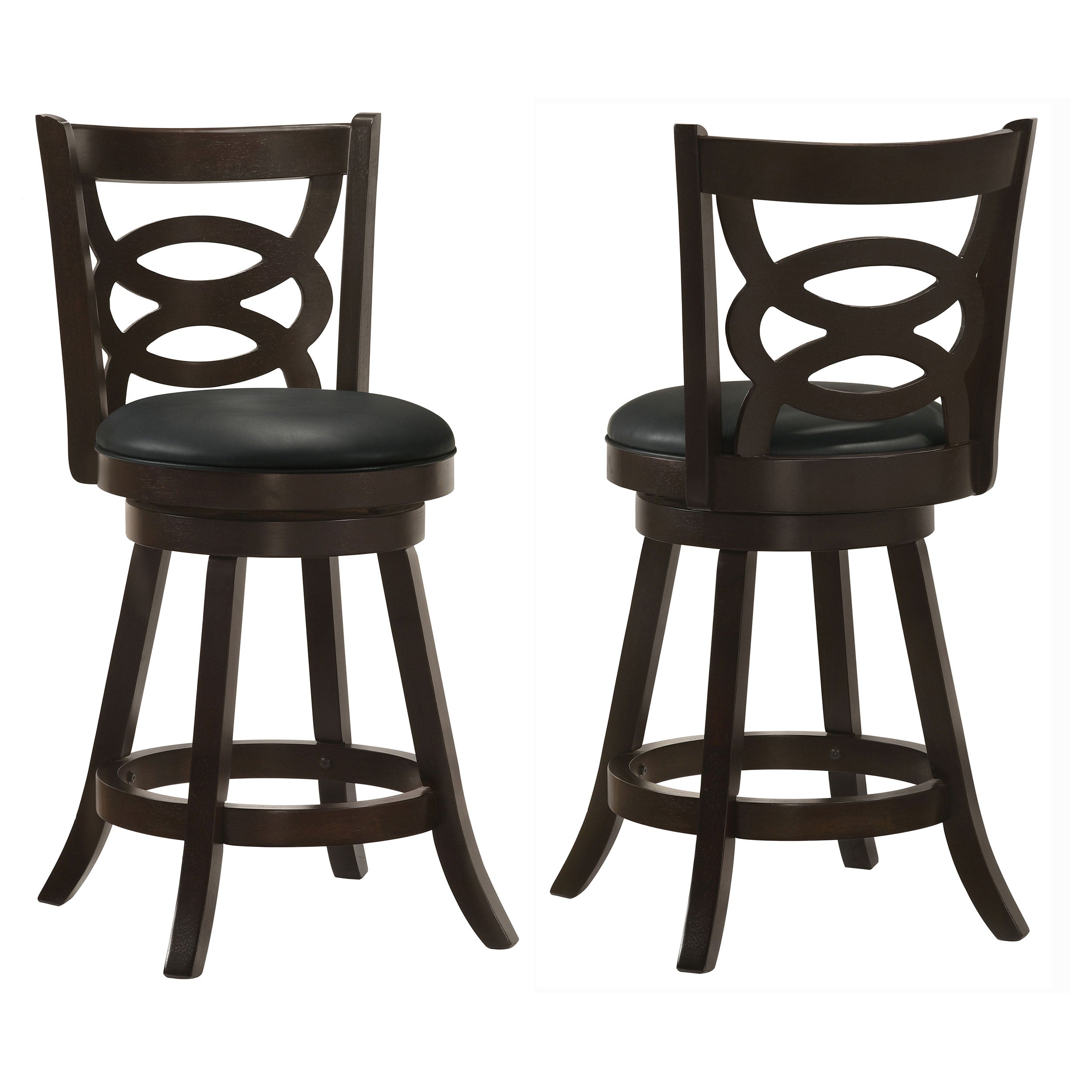 Shop Calecita Wood Swivel Counter Stool Cappuccino (Set of 2) at JB's ...