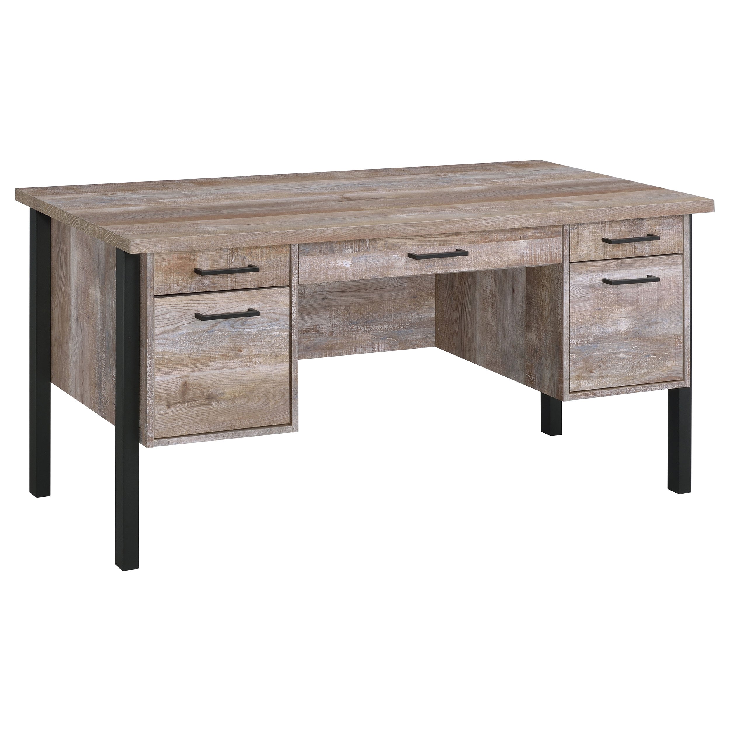 Shop Samson 60-inch 4-drawer Office Computer Desk Weathered Oak at JB's ...